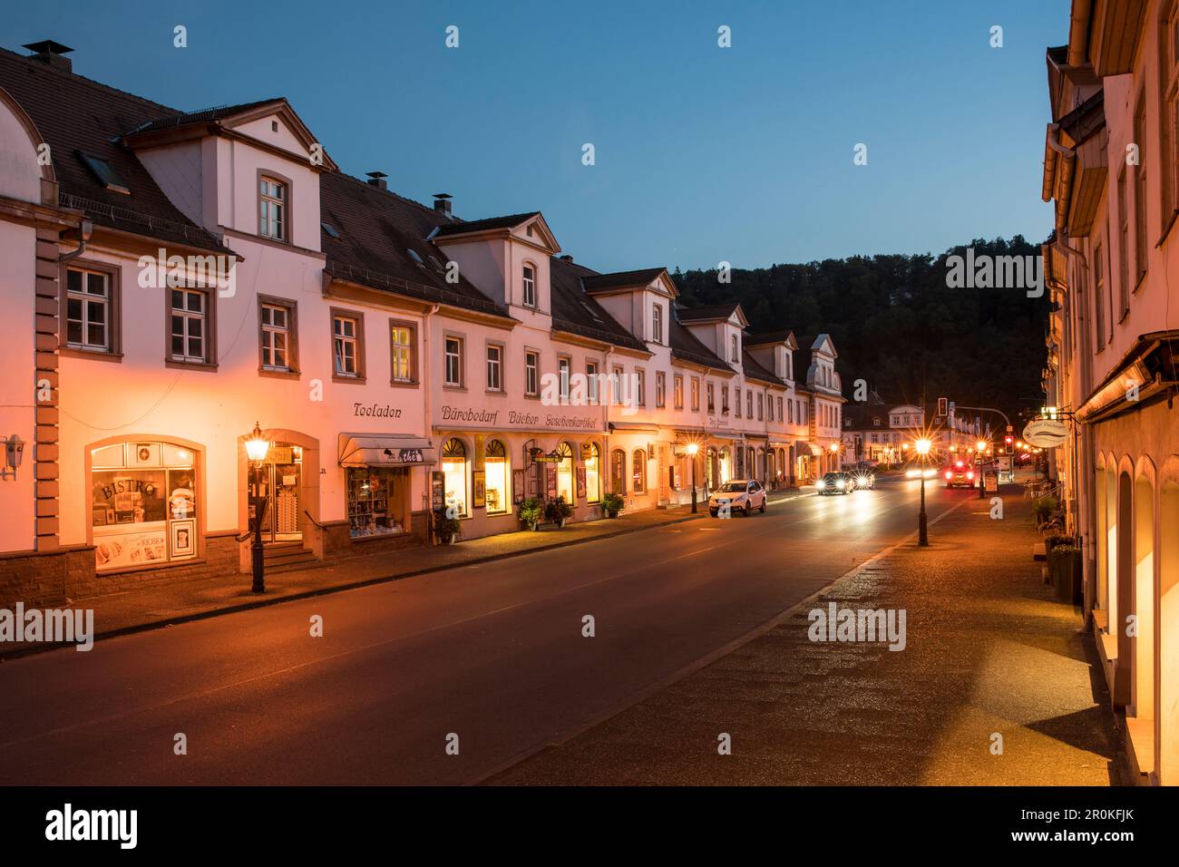 Historic road with houses in Baroque style from the time of the first ...