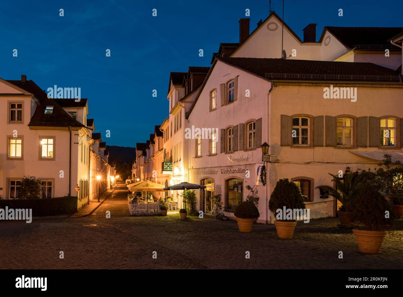 Historic road with houses in Baroque style from the time of the first ...