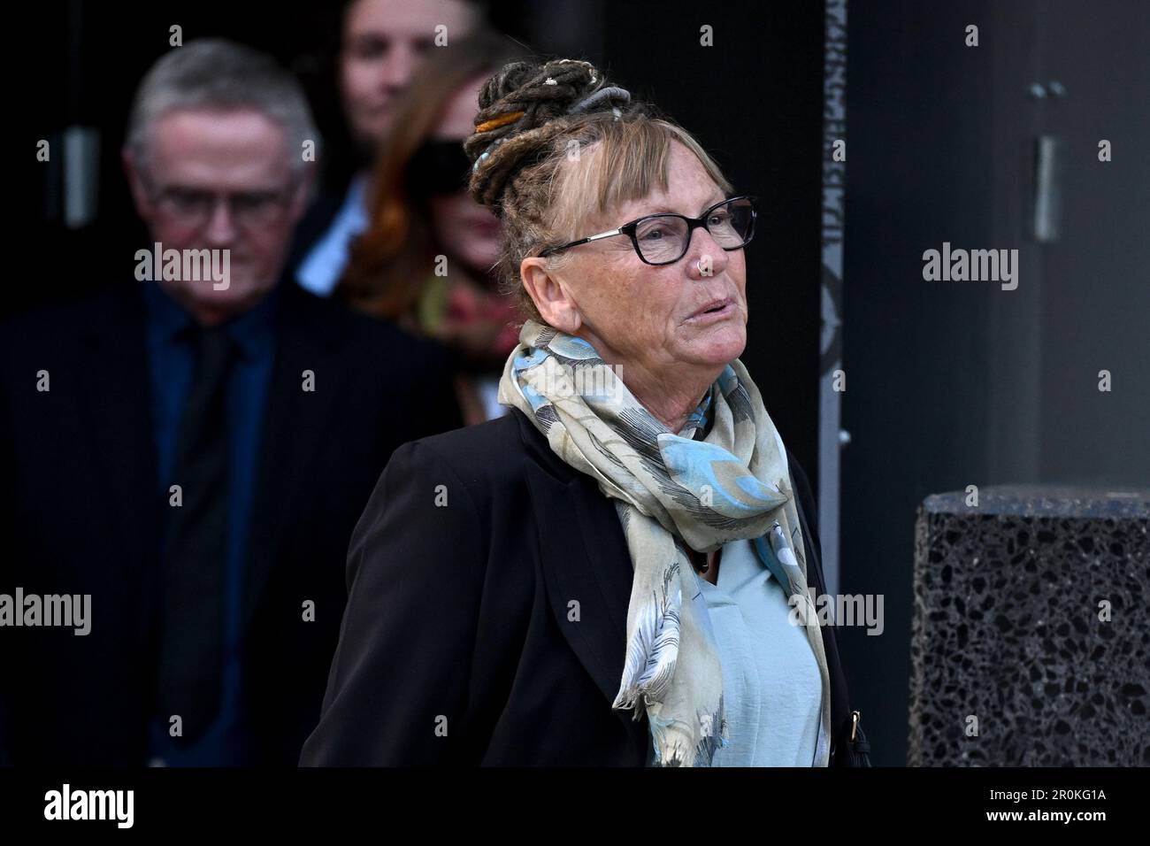 Carol Fleming, the mother of Simon Fleming, leaves the NSW Supreme ...
