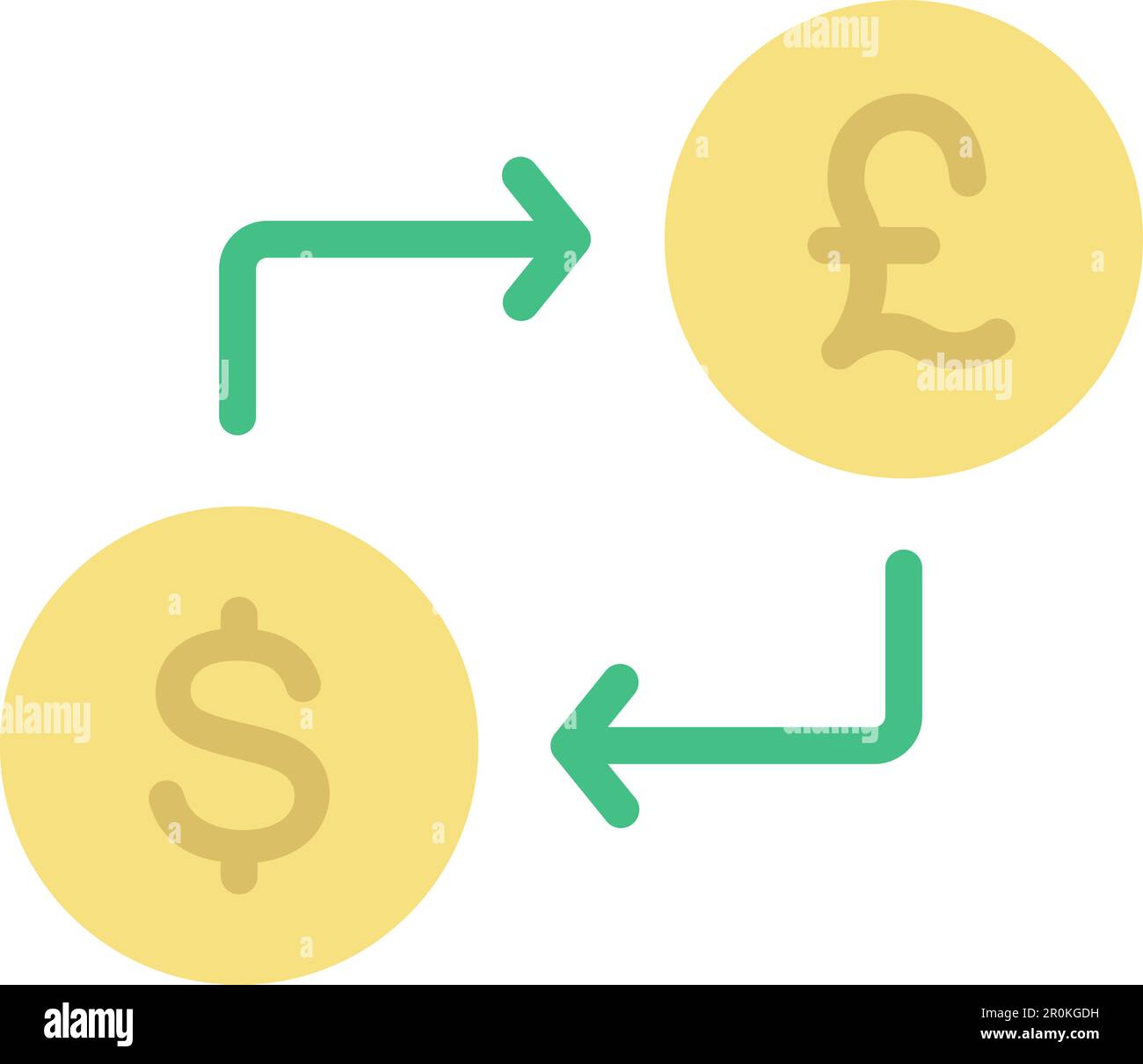 Dollar to Pound icon vector image. Suitable for mobile application web ...