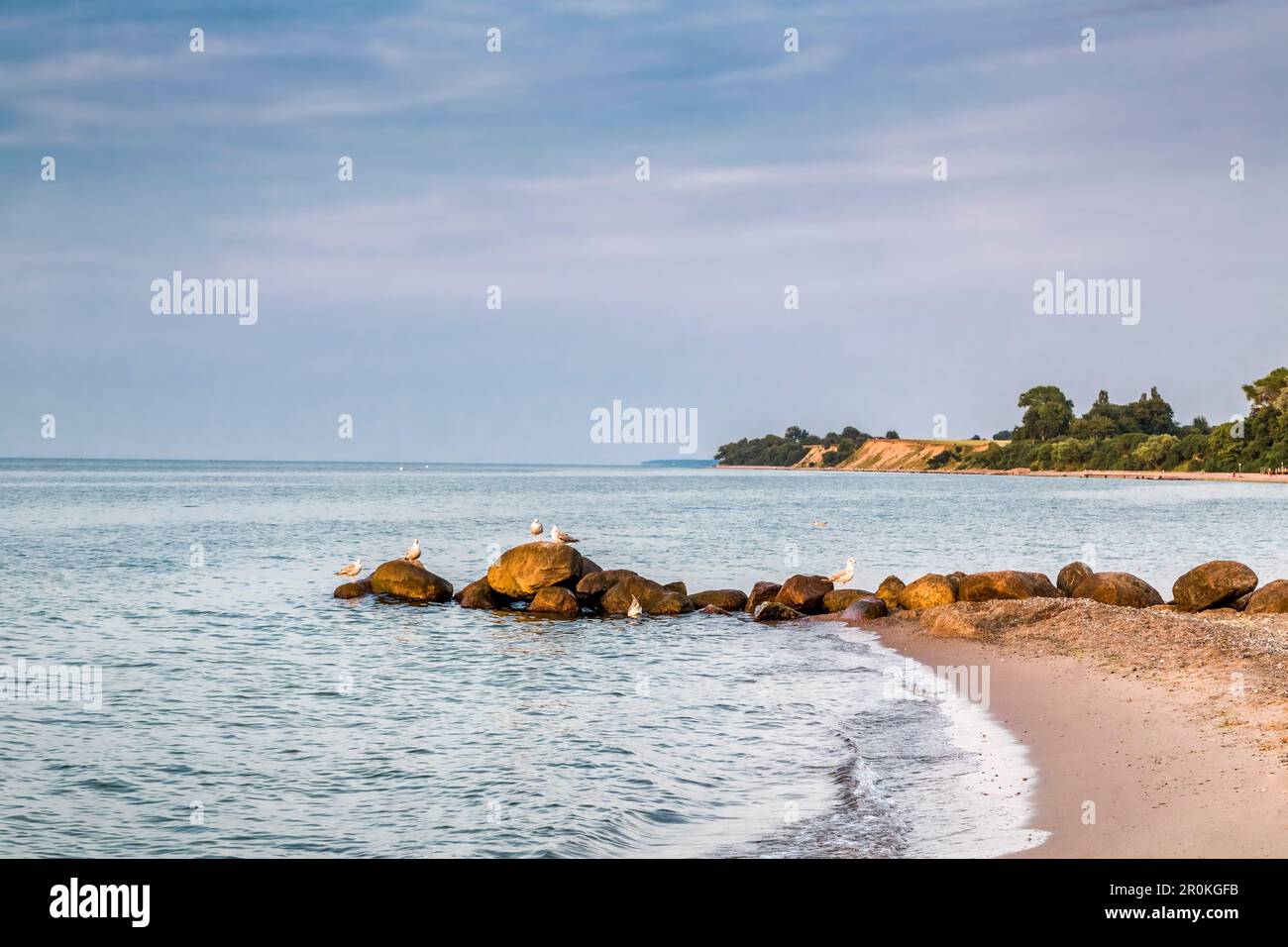 Evening mood at the beach, Brodtener Ufer, Timmendorf-Niendorf, Baltic ...