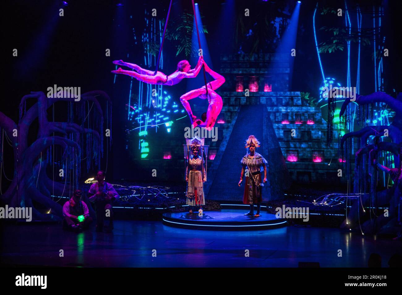 Wellenreiter show performance in Theater aboard cruise ship MS Mein ...