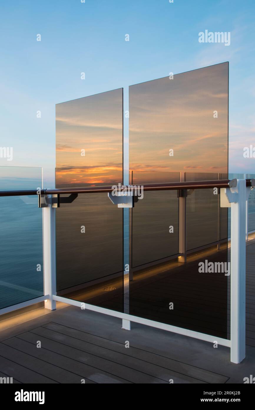 Wind break window on Deck 14 aboard cruise ship Mein Schiff 6 (TUI ...