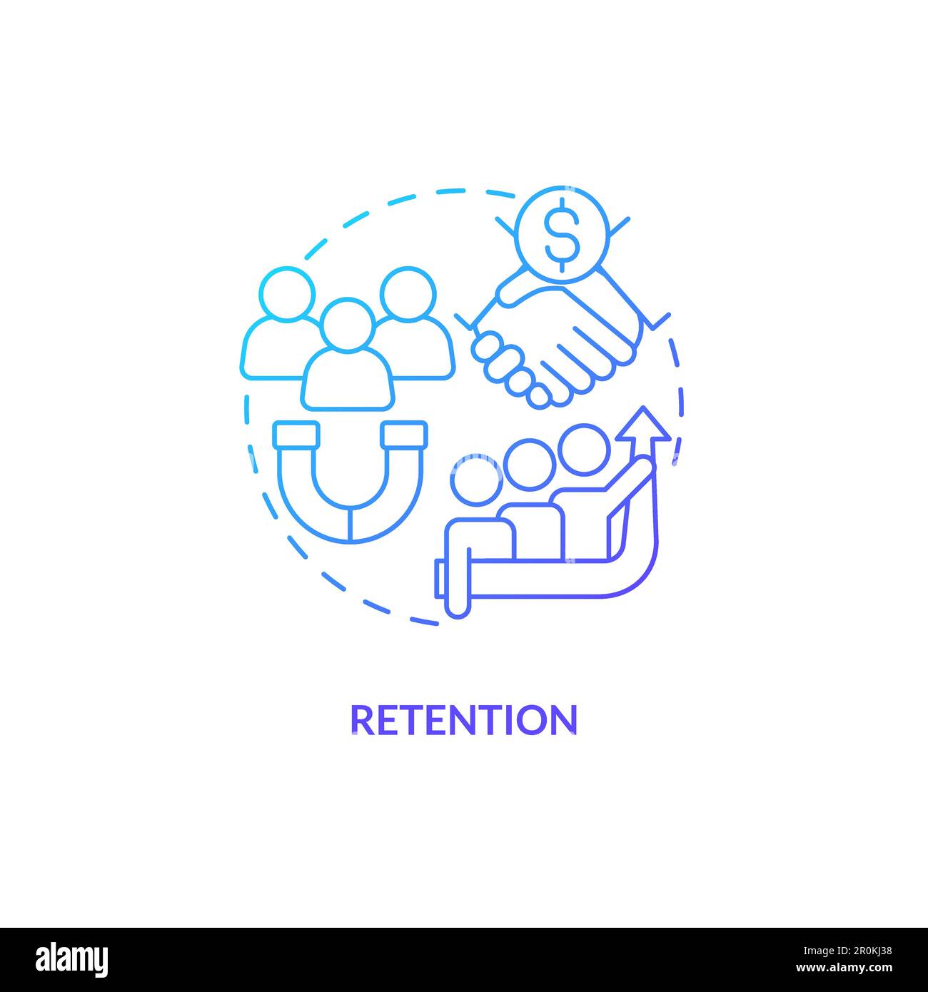 Retention blue gradient concept icon Stock Vector Image & Art - Alamy