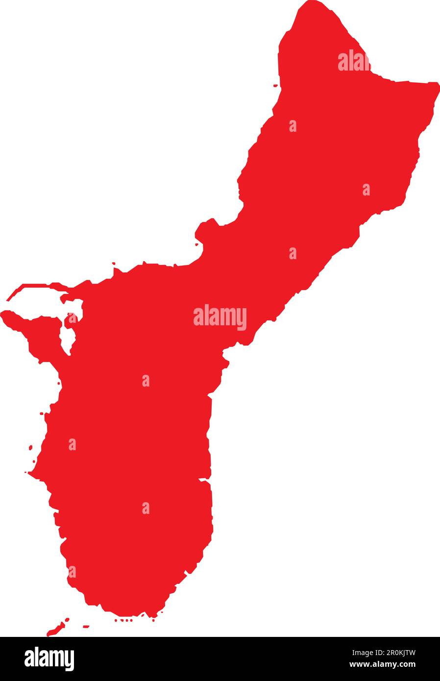 RED CMYK color map of GUAM, USA Stock Vector Image & Art - Alamy