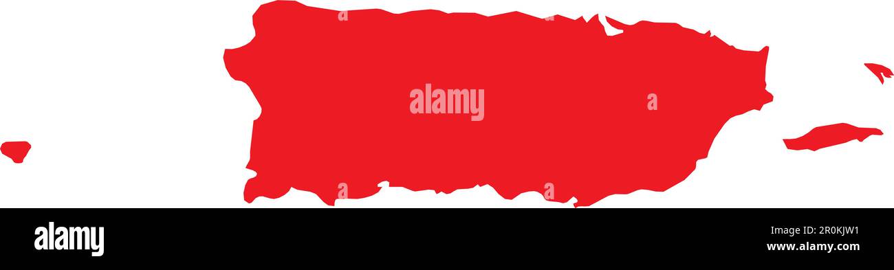 RED CMYK color map of PUERTO RICO, USA Stock Vector Image & Art - Alamy