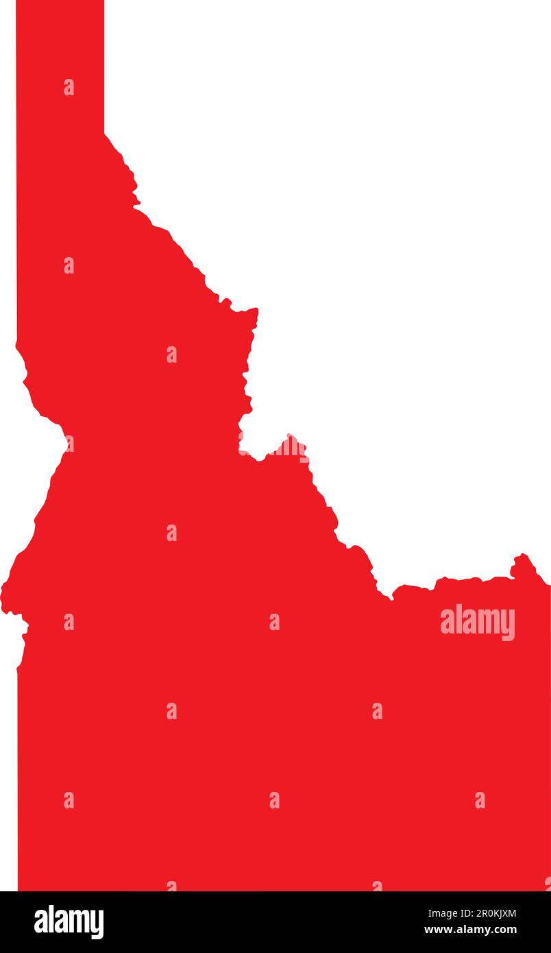 RED CMYK color map of IDAHO, USA Stock Vector Image & Art - Alamy