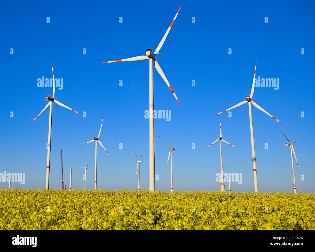 08 May 2023, Brandenburg, Jacobsdorf: The construction site for a new ...