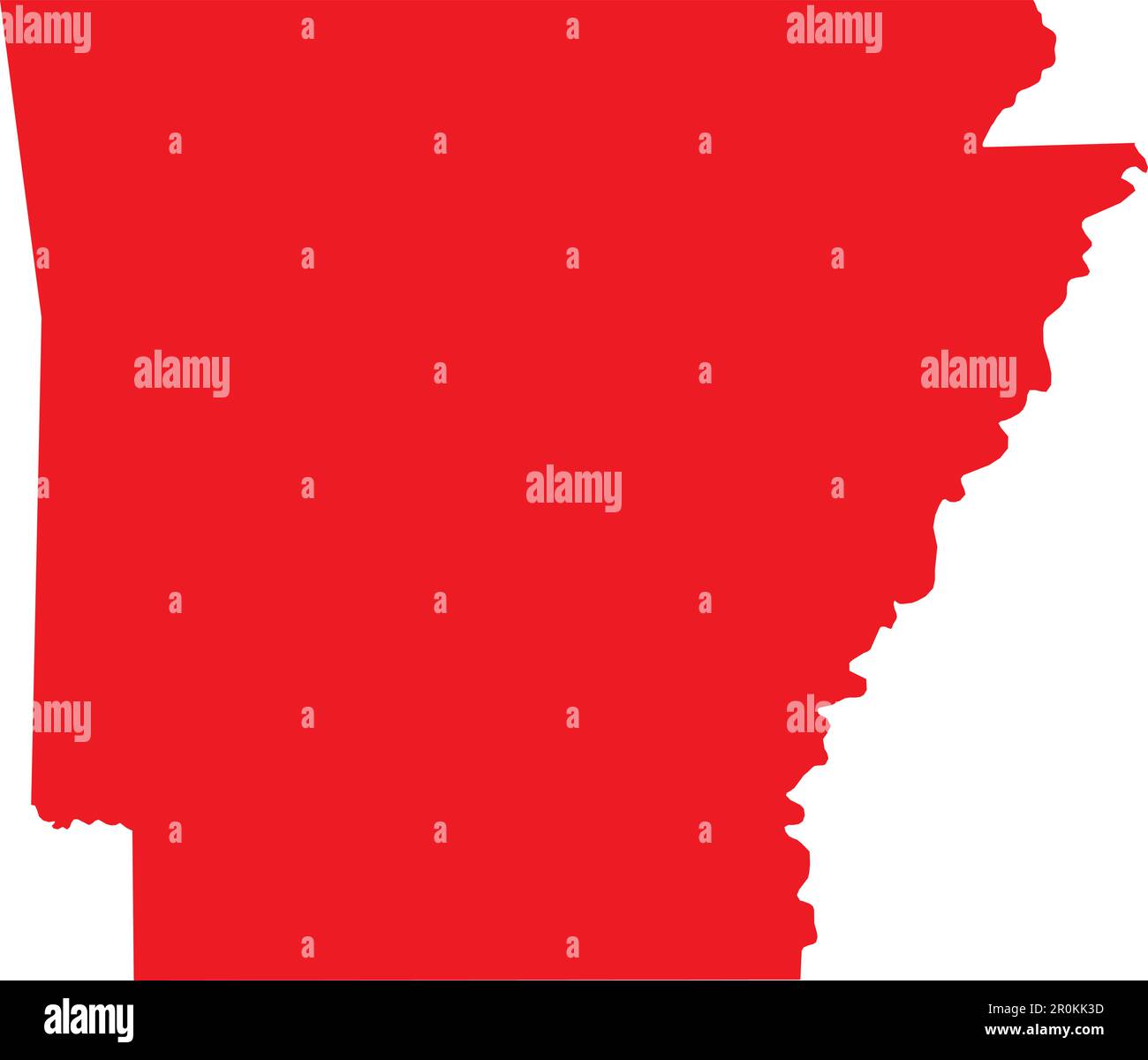 RED CMYK color map of ARKANSAS, USA Stock Vector Image & Art - Alamy