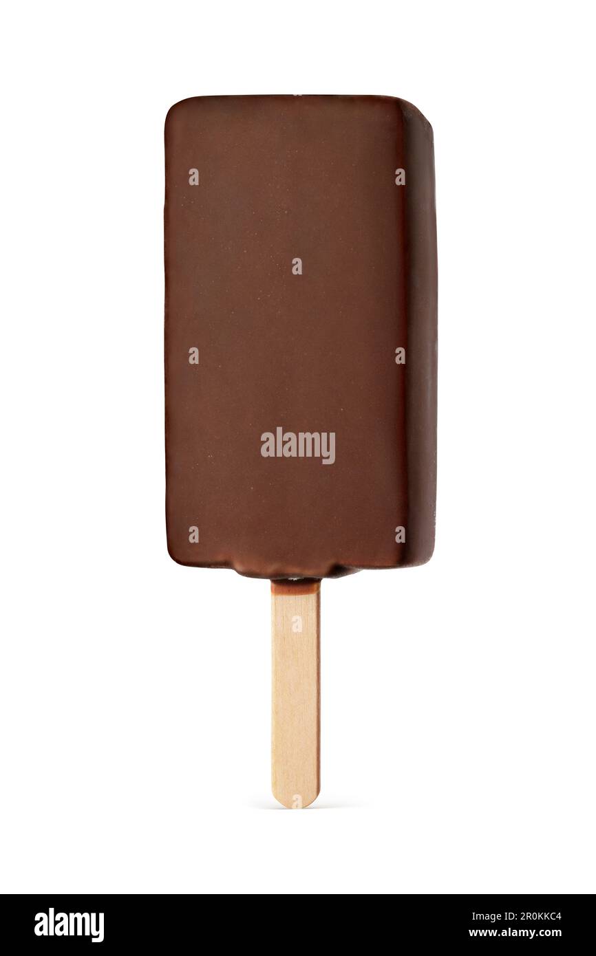 Chocolate popsicle ice cream bar isolated on white background Stock ...