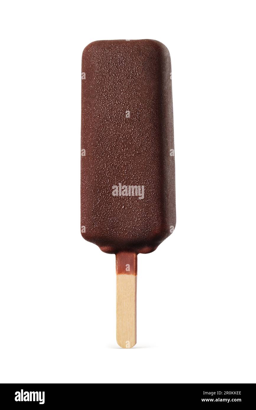 Chocolate popsicle ice cream bar isolated on white background Stock ...