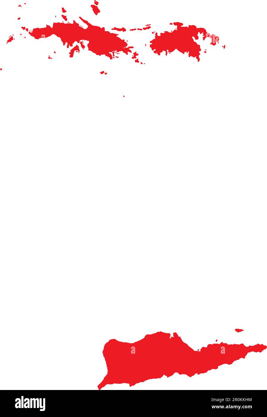 RED CMYK color map of U.S. VIRGIN ISLANDS, USA Stock Vector Image & Art ...