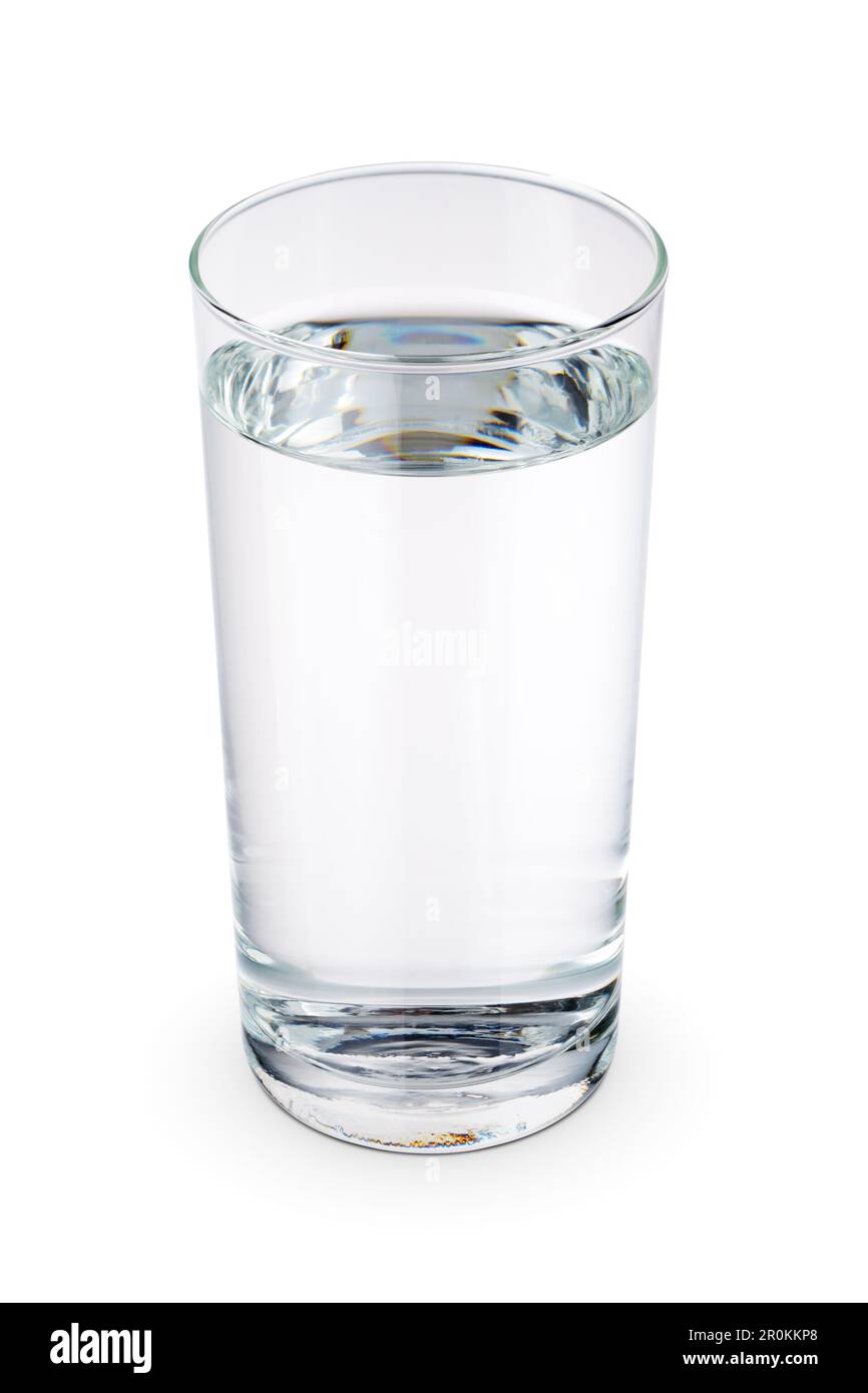 Glass of clean spring water isolated on white background Stock Photo ...