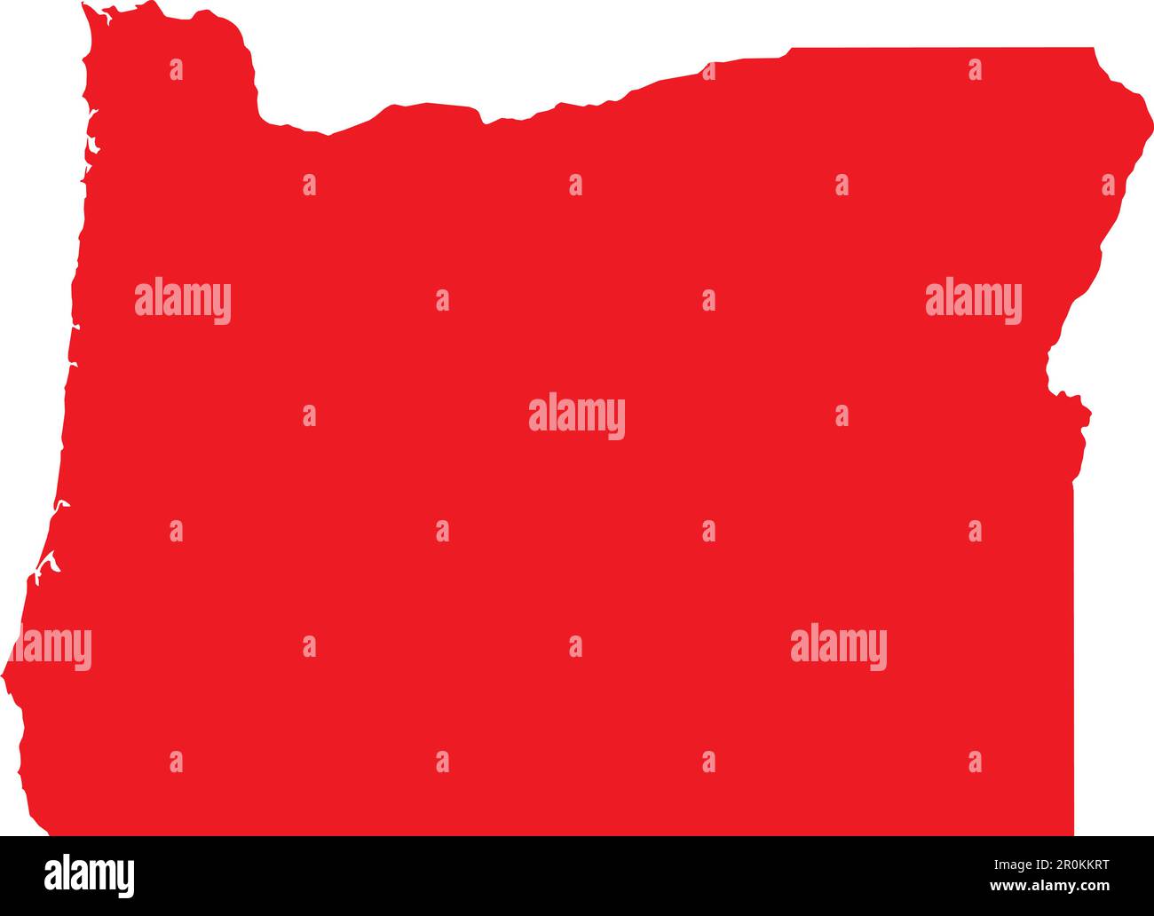 RED CMYK color map of OREGON, USA Stock Vector Image & Art - Alamy