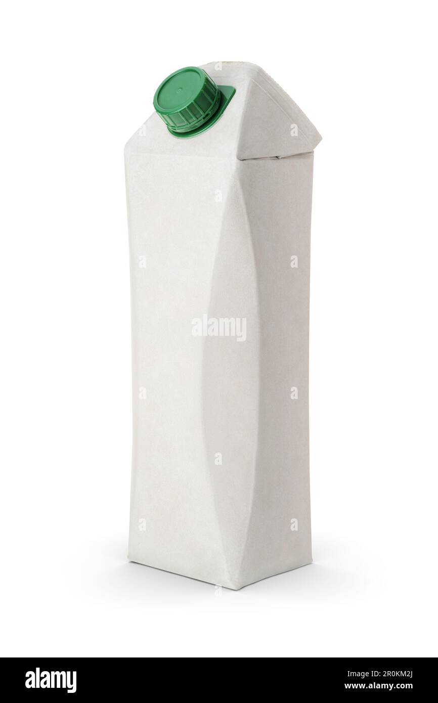 Front view of blank milk or Juice carton box. Empty drink box mock up ...