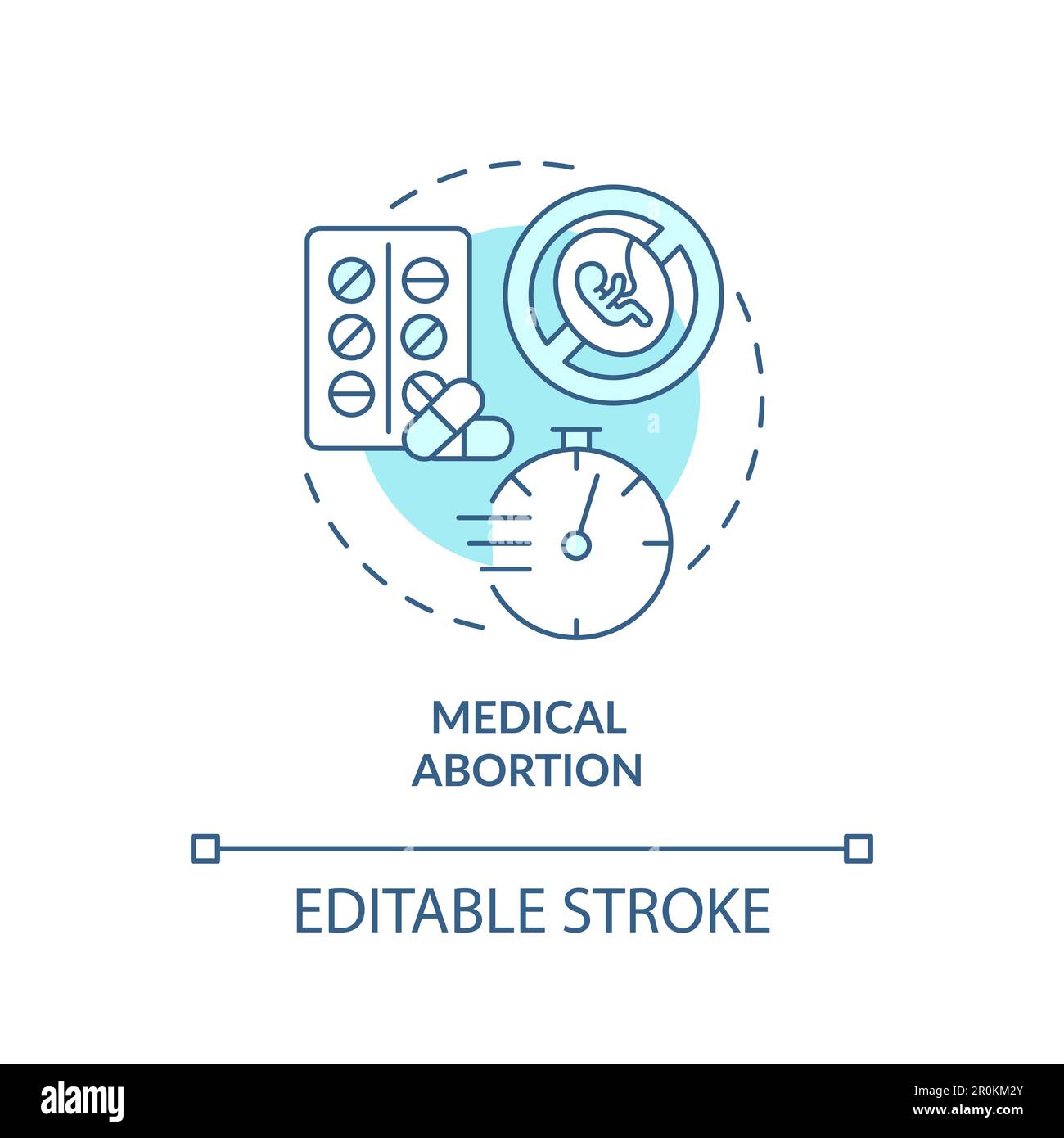 Medical abortion turquoise concept icon Stock Vector Image & Art - Alamy