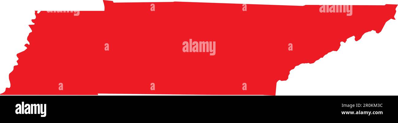 RED CMYK color map of TENNESSEE, USA Stock Vector Image & Art - Alamy
