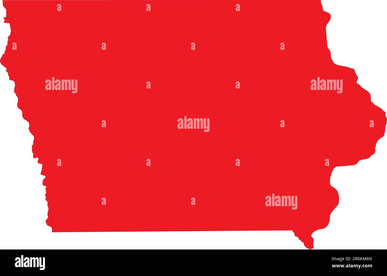RED CMYK color map of IOWA, USA Stock Vector Image & Art - Alamy