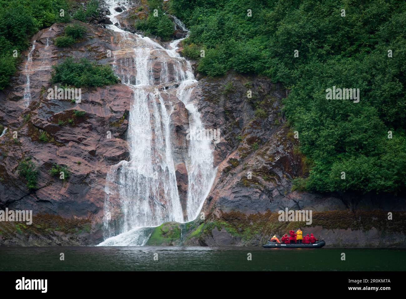Passengers in a Zodiac raft of expedition cruise ship MS Bremen (Hapag ...