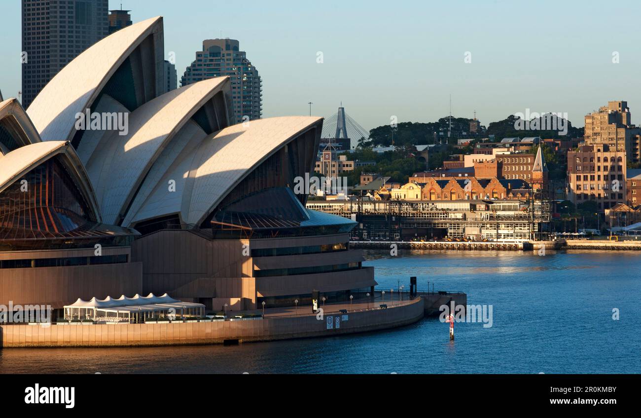The Opera House with the historic quarters of The Rocks in the ...