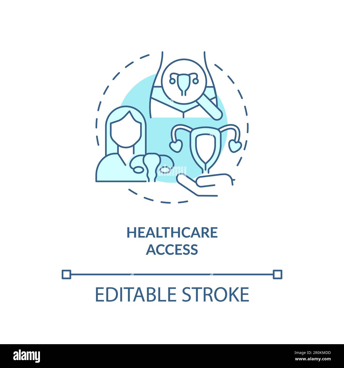 Healthcare access turquoise concept icon Stock Vector Image & Art - Alamy