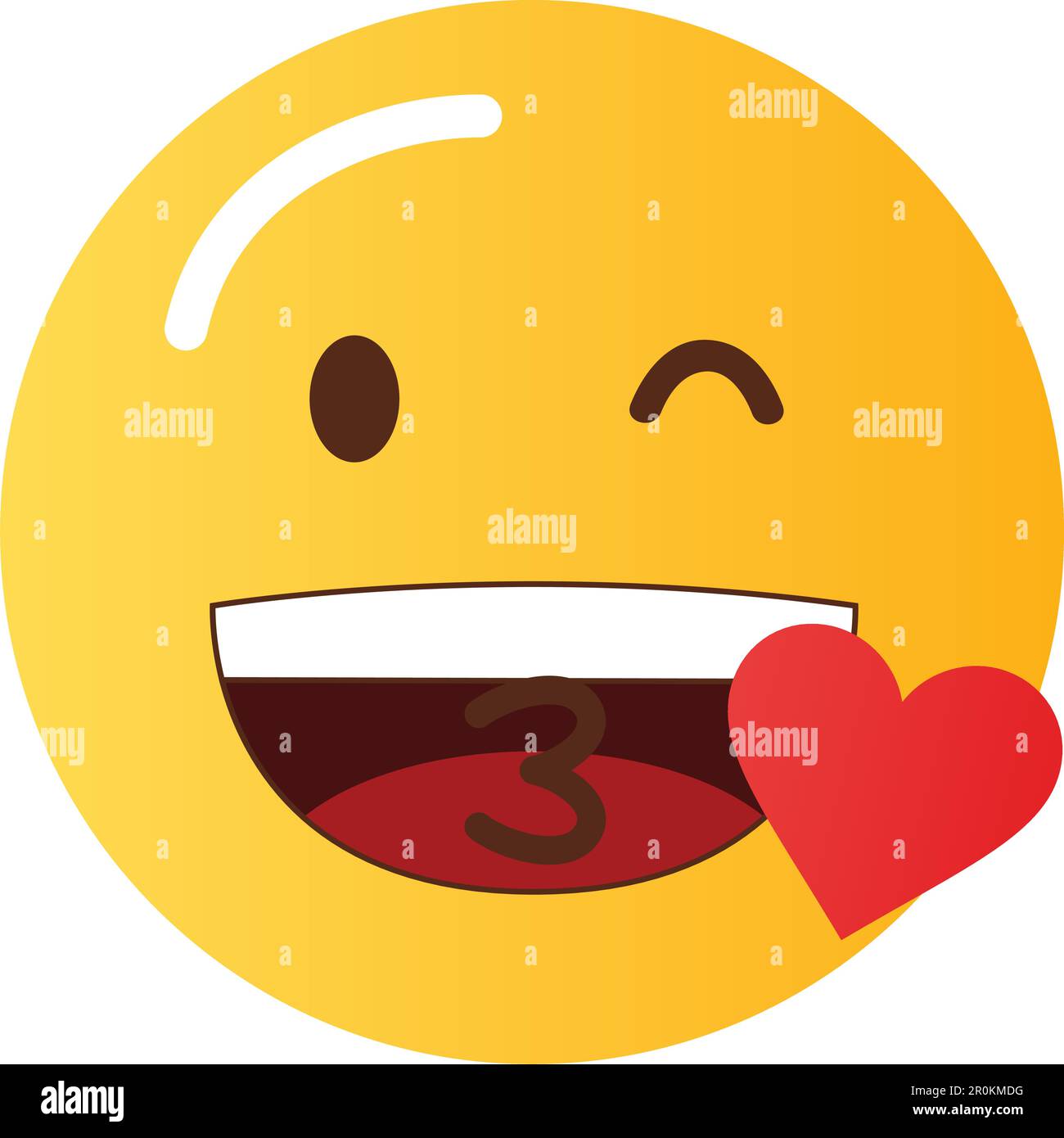 Face Blowing a Kiss icon vector image. Suitable for mobile application ...