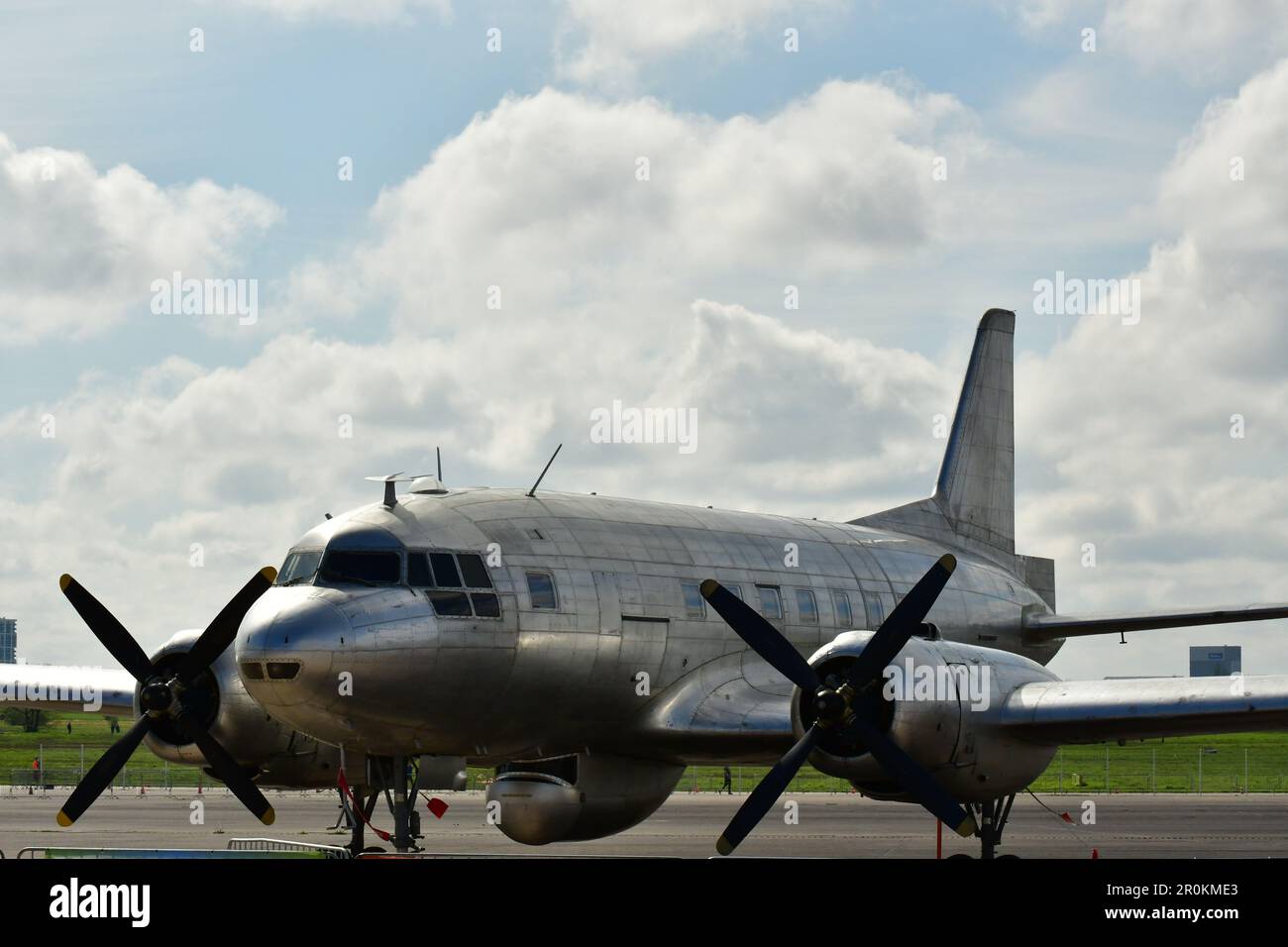 Douglas DC3 C47 Old Airplane propeller polished Stock Photo - Alamy
