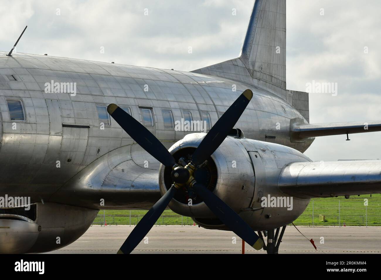 Douglas DC3 C47 Old Airplane propeller polished Stock Photo - Alamy