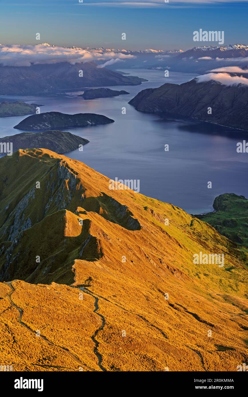Lake Wanaka, from Roys Peak, Harris Mountains, Mount Aspiring National ...