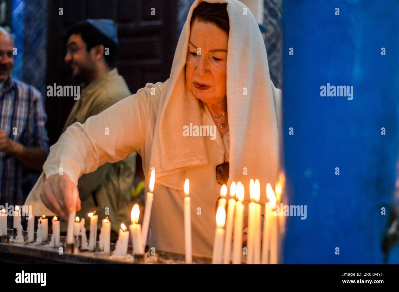 May 8, 2023: Tunis, Tunisia. 08 May 2022. Jewish pilgrims pray at the ...
