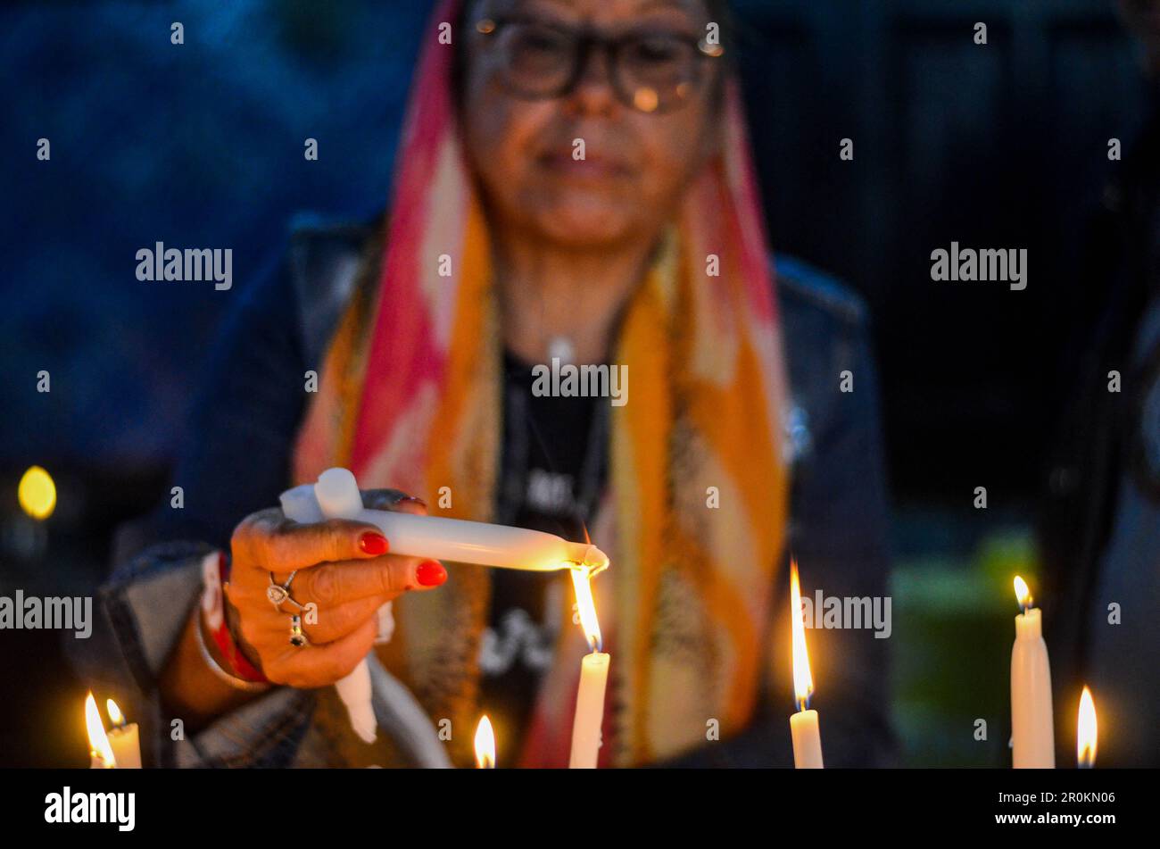 May 8, 2023: Tunis, Tunisia. 08 May 2022. Jewish pilgrims pray at the ...