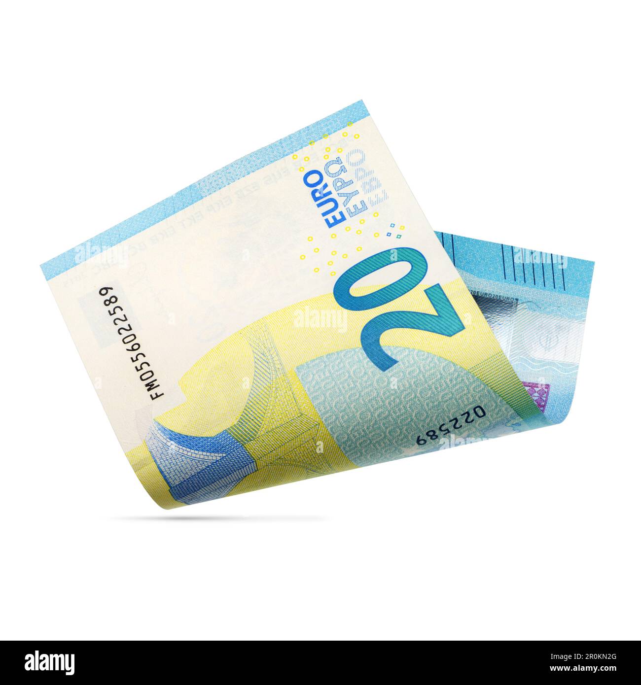 Twenty euro bill banknote isolated on white background Stock Photo - Alamy