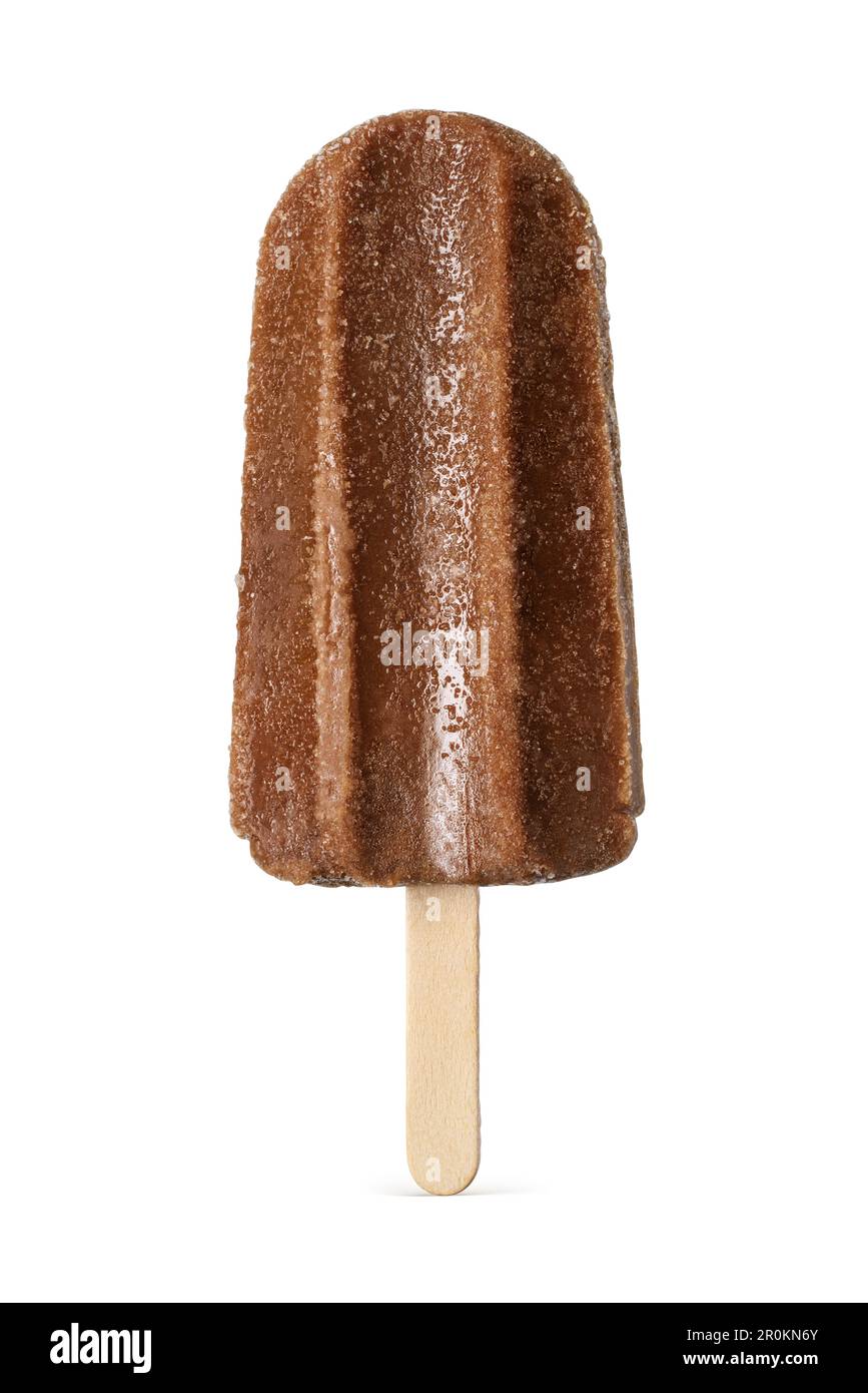 Brown chocolate popsicle ice cream isolated on white background Stock ...
