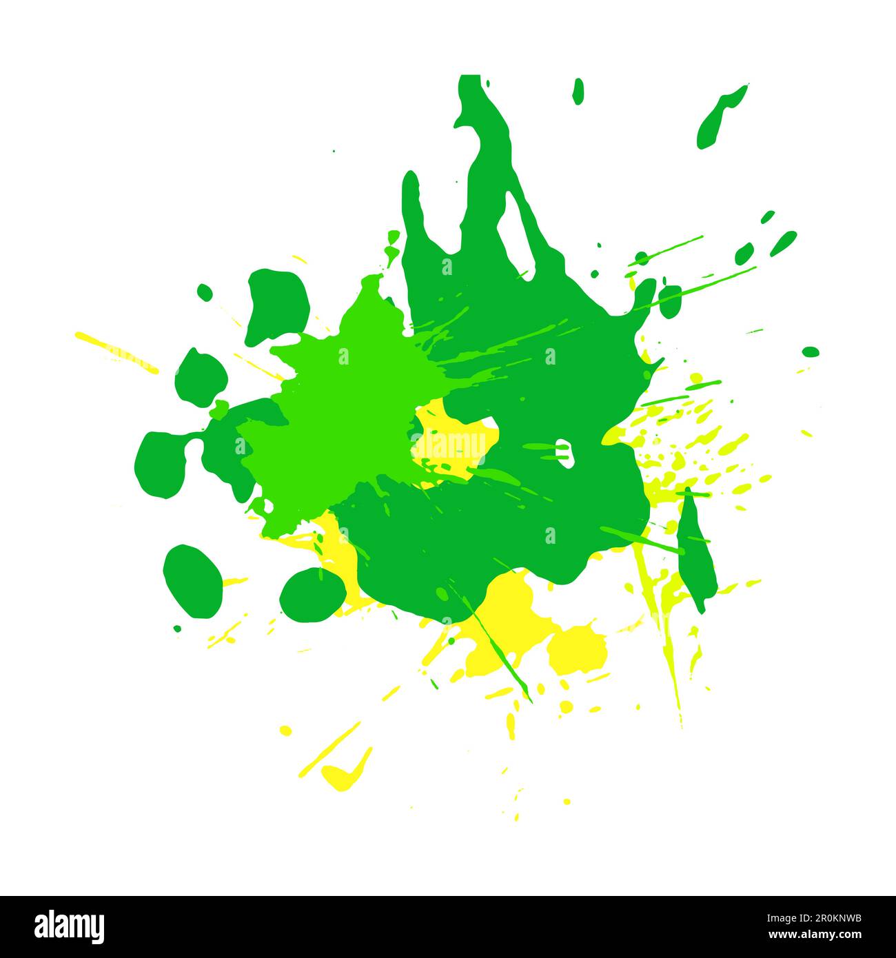 Green Watercolor Paint Splatter