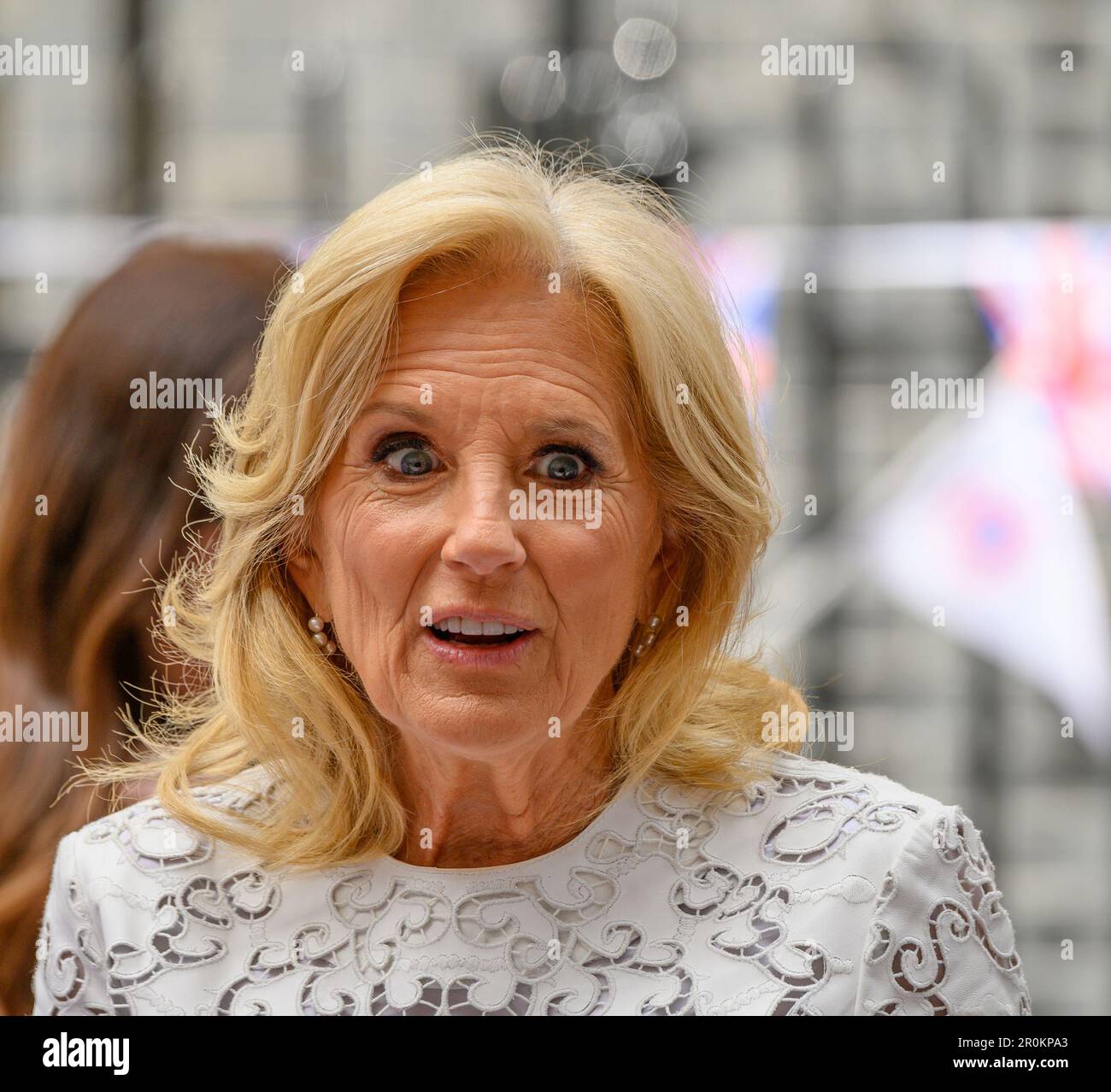 Jill Biden - US First Lady - attending the Coronation Big Lunch hosted ...
