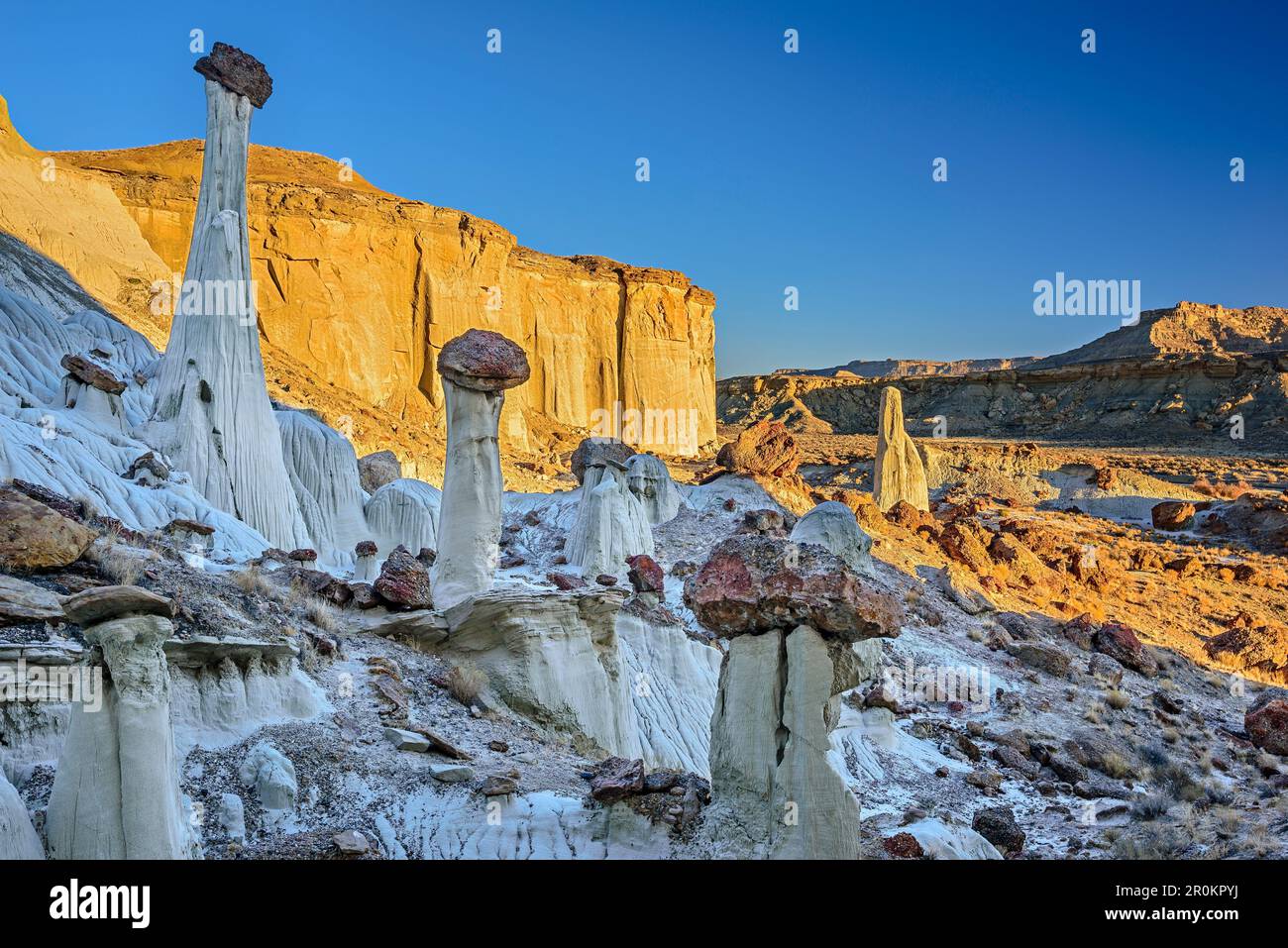 White rock towers at Wahweap River, Grand Staircase-Escalante National ...