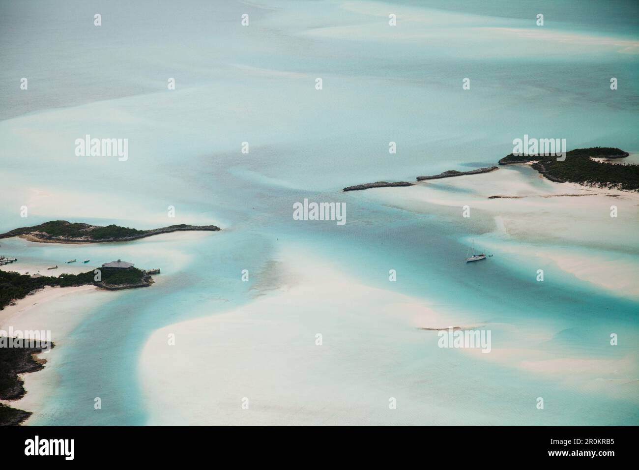 EXUMA, Bahamas. View of the Exuma Islands from the plane Stock Photo ...