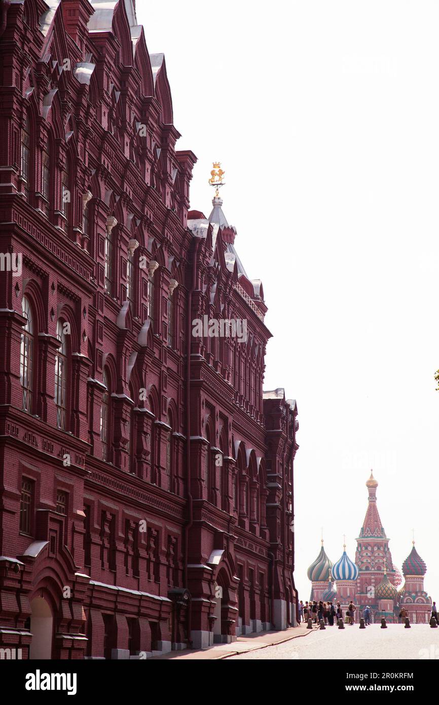 RUSSIA, Moscow. View of the State Historical Museum, Red Square and the ...