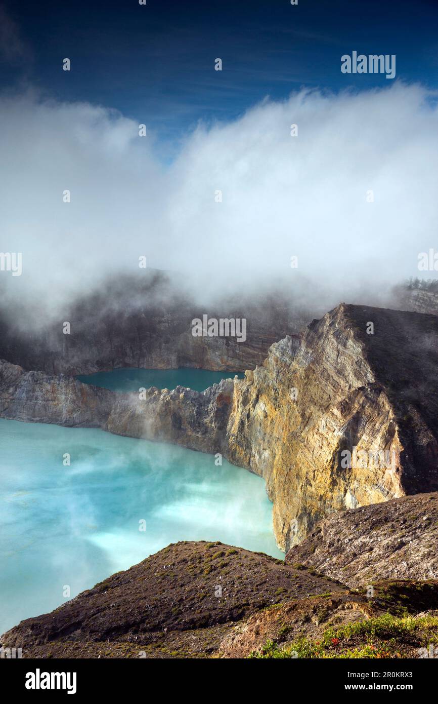 INDONESIA, Flores, the highest viewpoint in Kelimutu National Park and ...