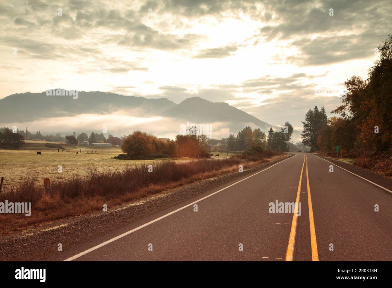 USA, Oregon, Medford, a view of the picturesque scenery surrounding ...