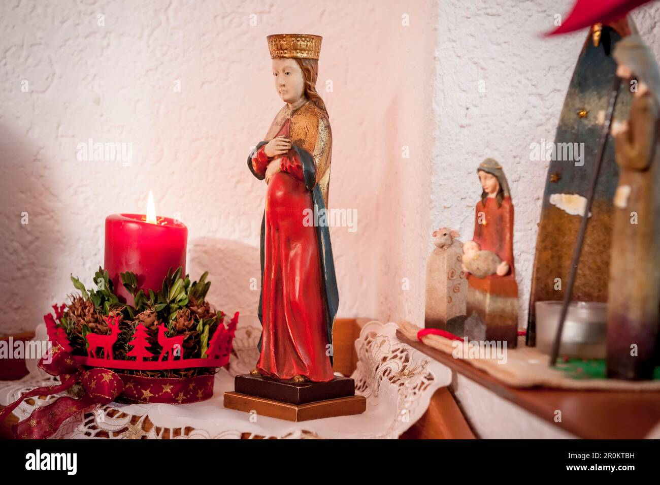 figure of Virgin Mary, Catholic, Christian, tradition, ancient customs ...