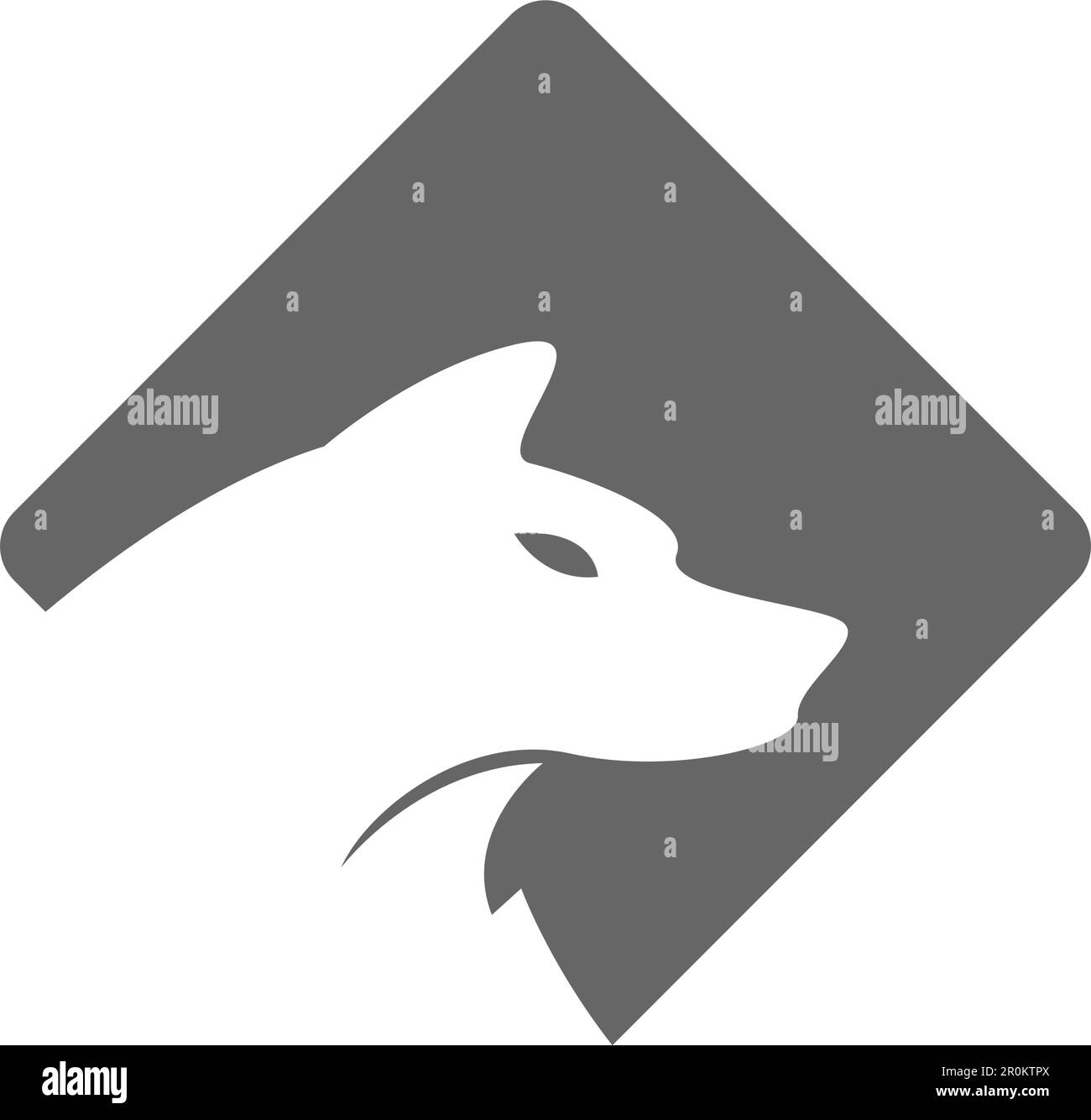 Fox tail logo design Black and White Stock Photos & Images - Alamy