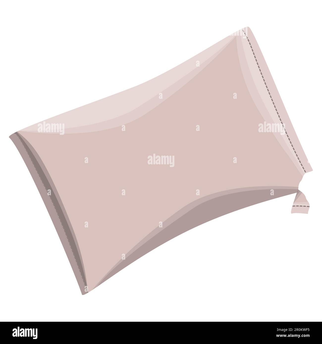 Open brown bag with torn corner isolated on white background. Vector ...