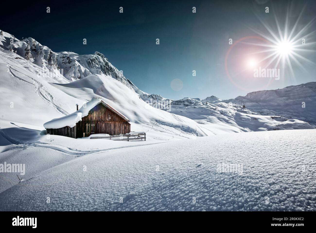 Alpine hut in arlberg hi-res stock photography and images - Alamy