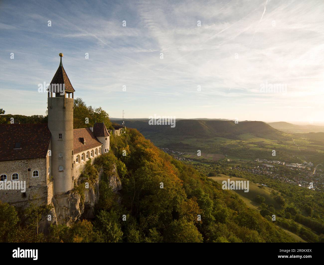 Aerial view castle burg teck hi-res stock photography and images - Alamy