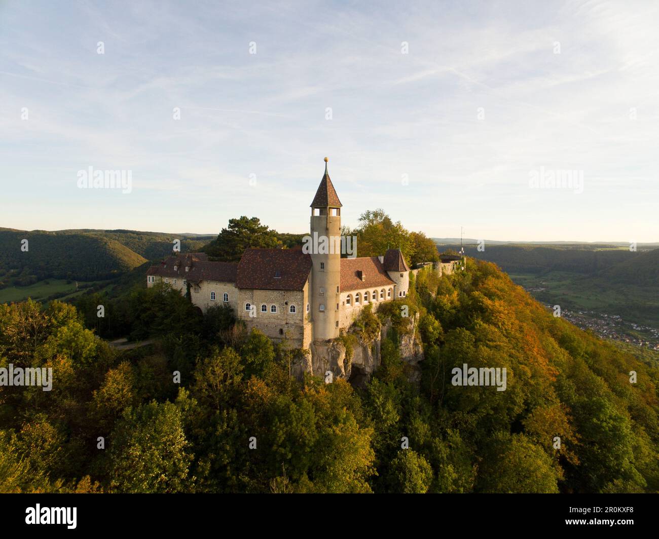 Aerial view castle burg teck hi-res stock photography and images - Alamy