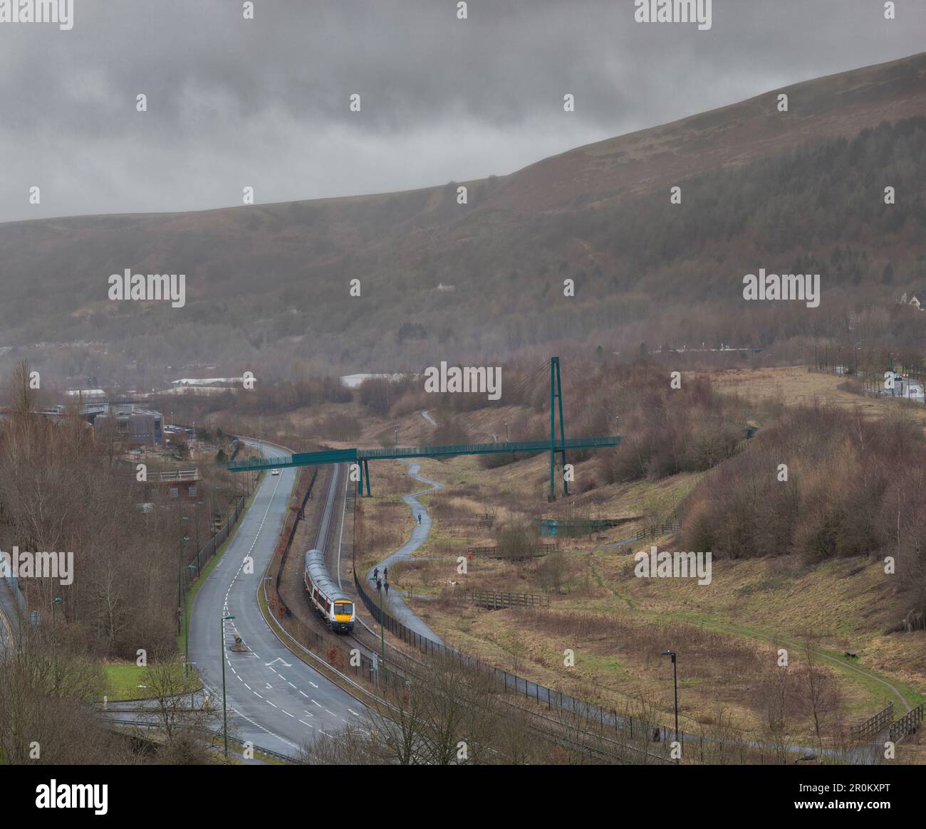 Transport For Wales class 170 Bombardier Turbostar train on the Ebbw ...