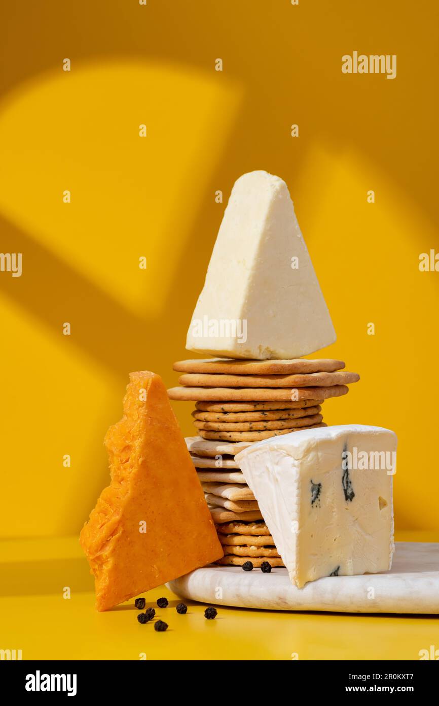 Swiss cheese slice standing hi-res stock photography and images - Alamy