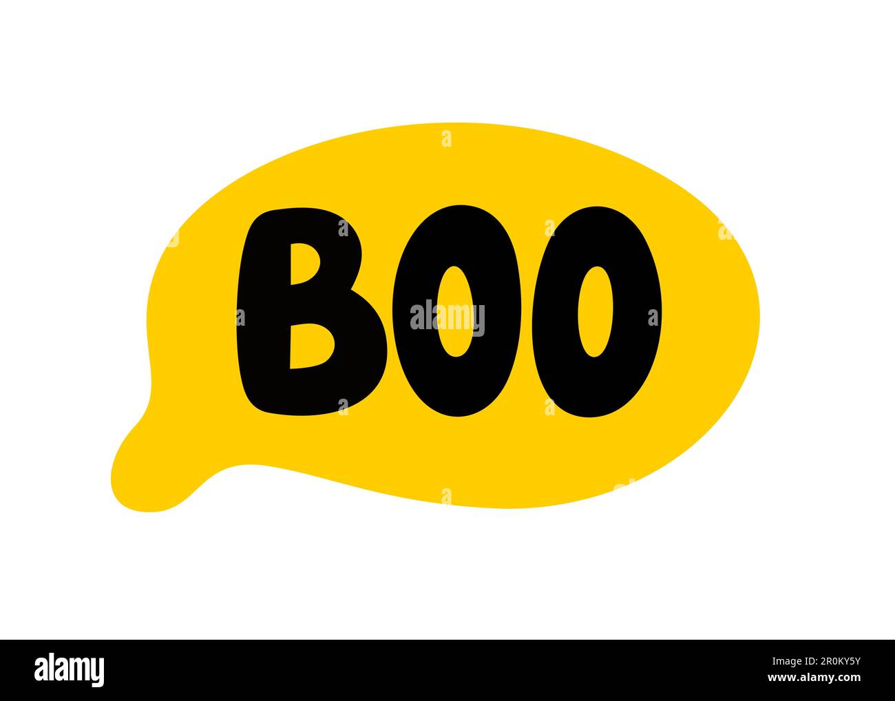 BOO text. BOO Halloween word. Speech bubble. Vector illustration. Boo ...