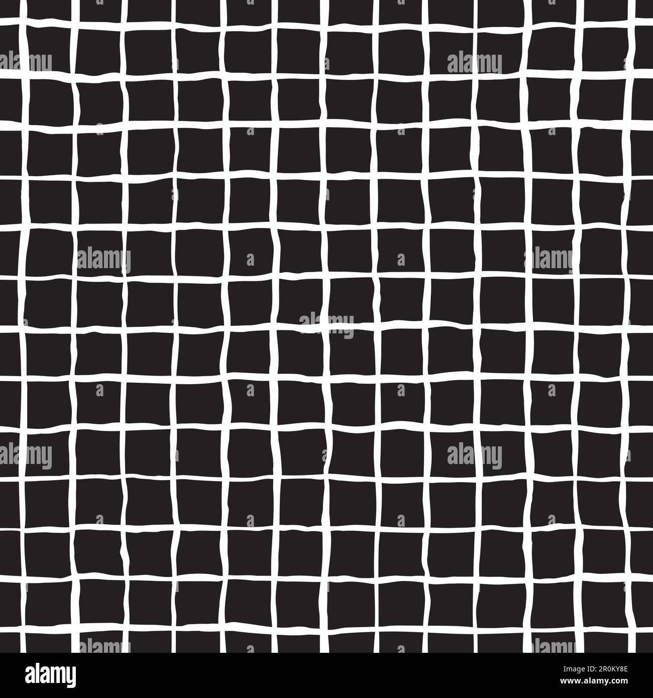 Abstract hand drawn check textures made with gouache. Black grunge ...